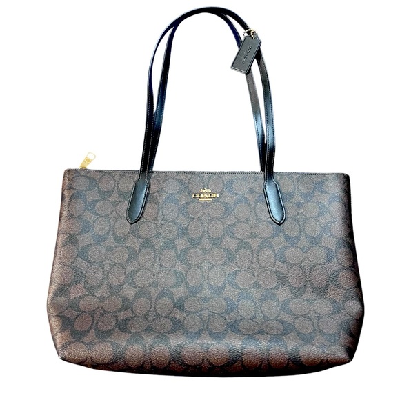 Coach | Bags | Coach 4455 Signature Coated Canvas Zip Tote | Poshmark